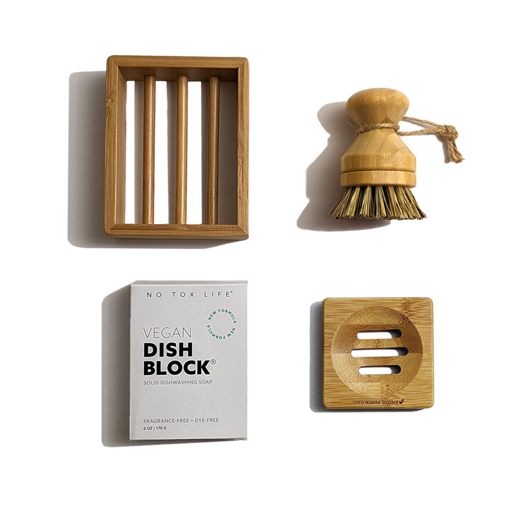 4-PC Zero Waste Dishwashing Starter Kit - Plastic-Free - Eco-Shipping ...