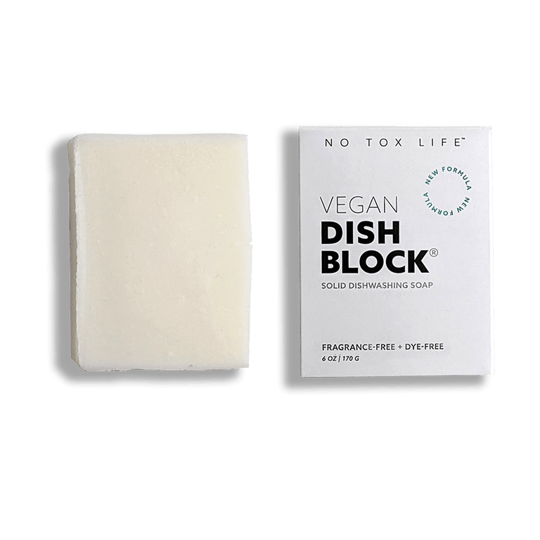 Zero Waste Dish Washing Block- Looks & Works Great, No Plastics, Vegan ...